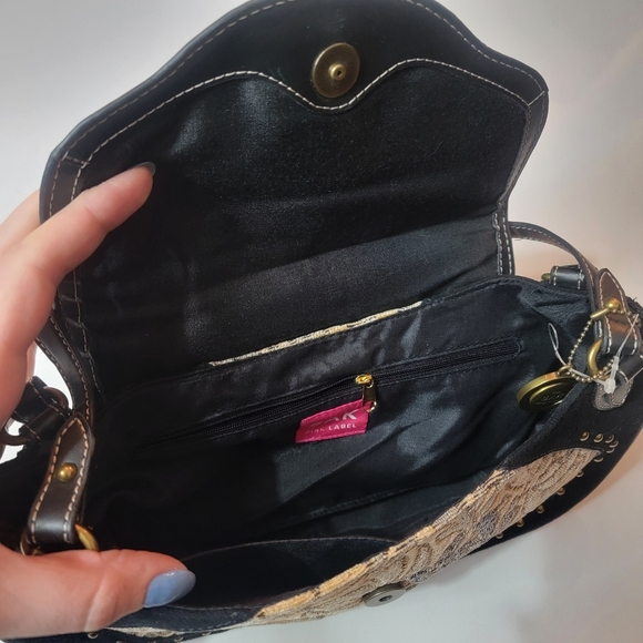 The Sak | Bags | The Sak Pink Label Black Genuine Suede Leather Trim ...